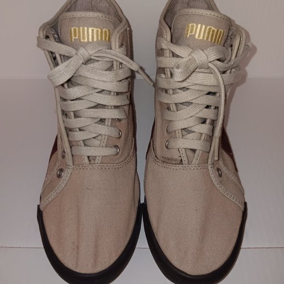 Puma | Shoes | Puma Womens Hitop Canvas Sneakers | Poshmark
